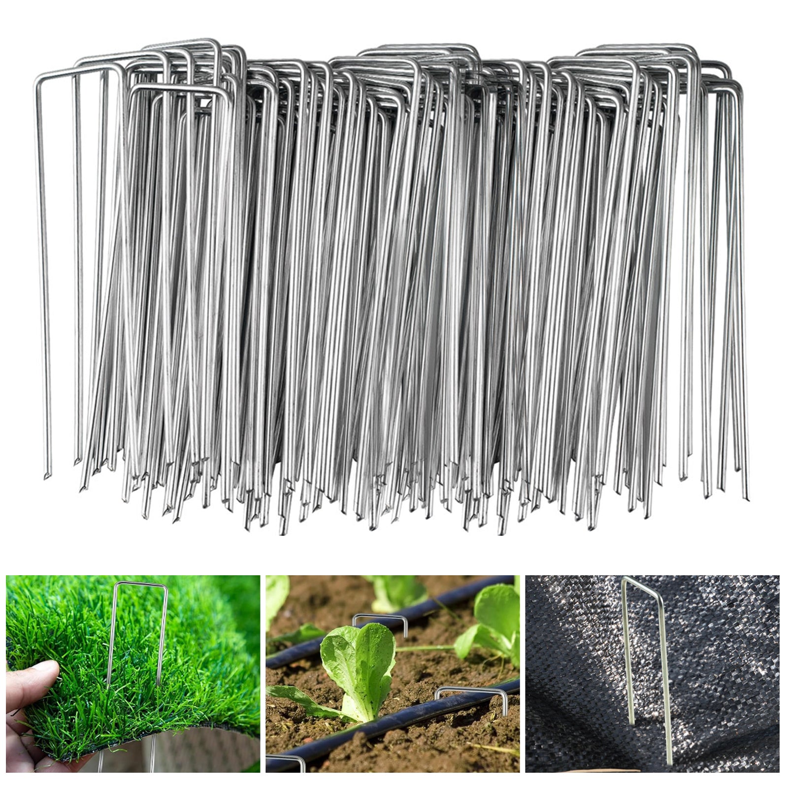 Velway Pack of 250 Ground Anchors Anti-Rust Galvanised – 150 mm Long 3 ...